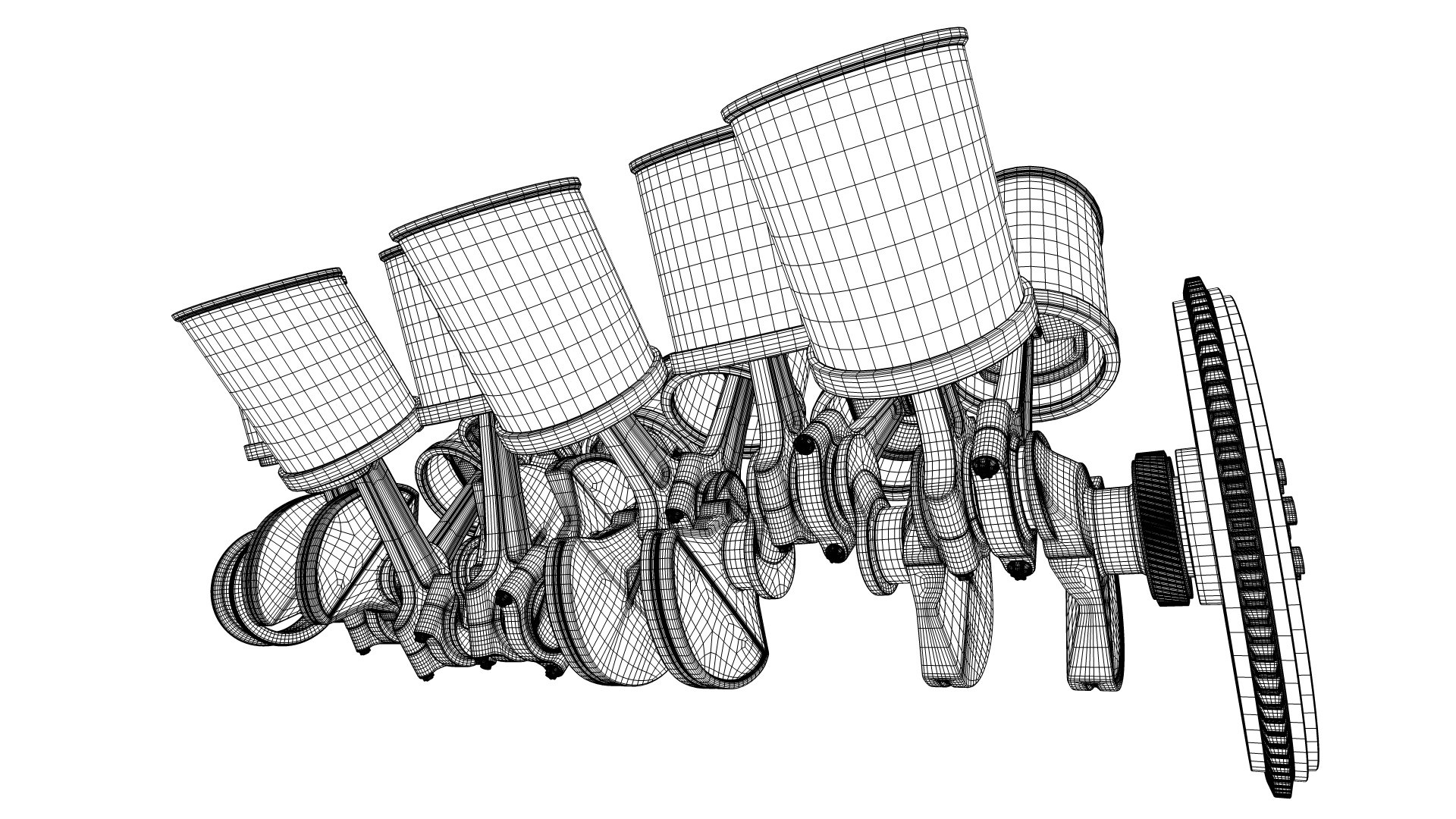 3D W12 Engine Working Animated - TurboSquid 1863631