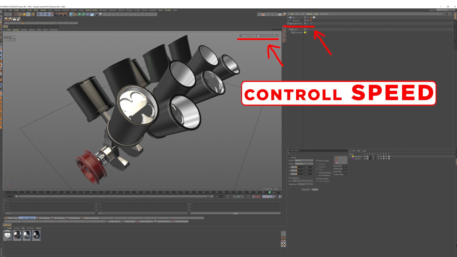3D W12 Engine Working Animated - TurboSquid 1863631