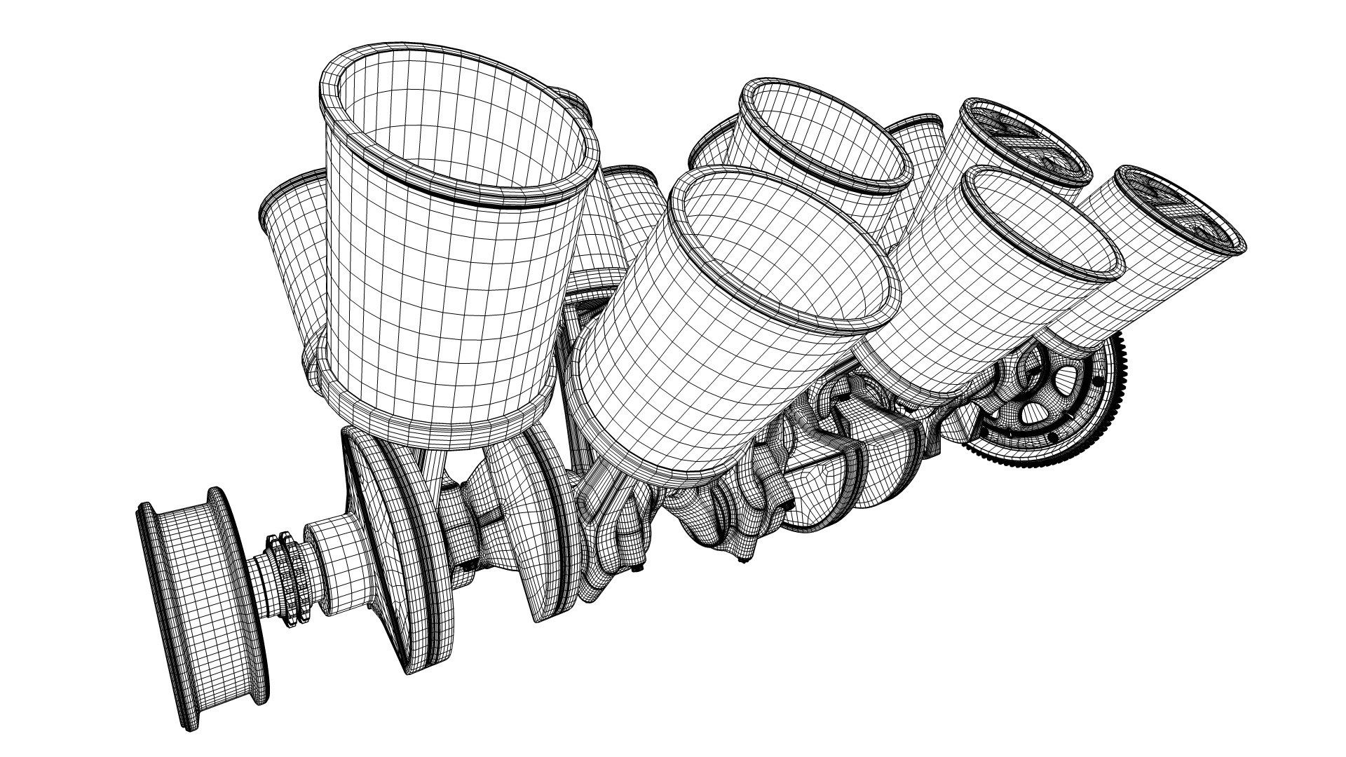 3D W12 Engine Working Animated - TurboSquid 1863631