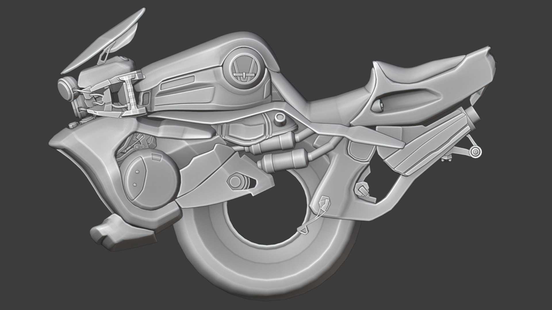 3D Model Gyro Sci-Fi Bike - TurboSquid 1852691