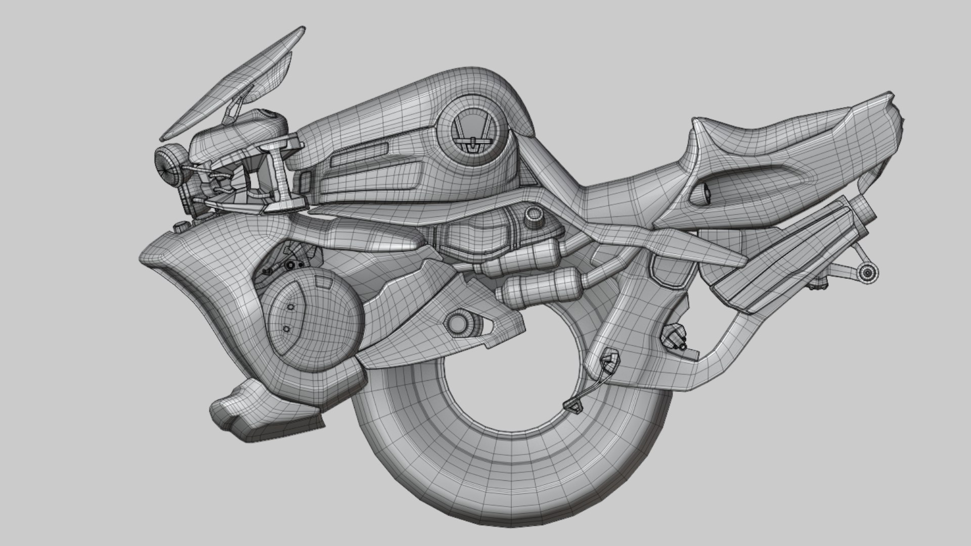 3D Model Gyro Sci-Fi Bike - TurboSquid 1852691