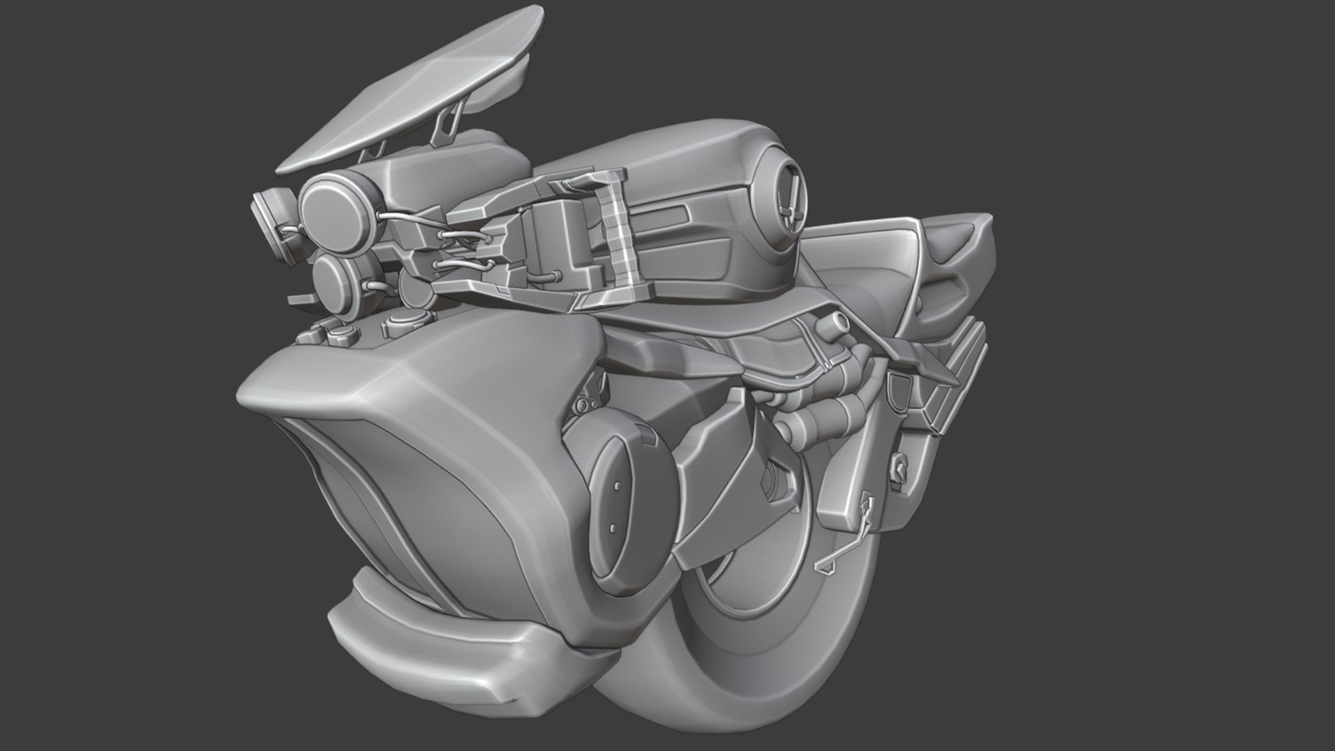 3D Model Gyro Sci-Fi Bike - TurboSquid 1852691