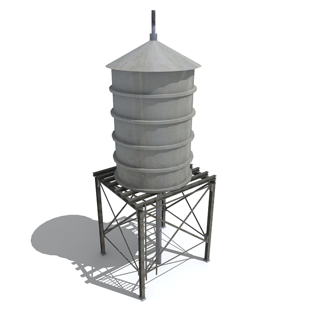 3d Model Of Roof Water Tower