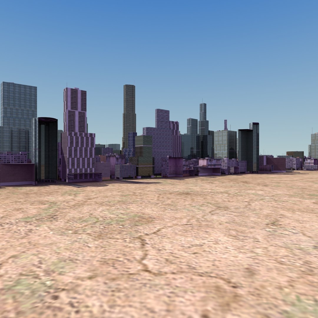 3D Cityscape Buildings Level - TurboSquid 1633656