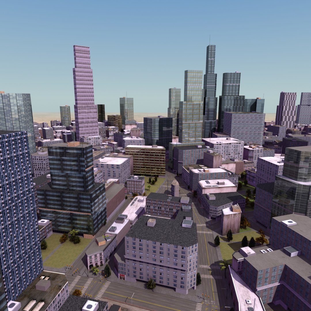 3D Cityscape Buildings Level - TurboSquid 1633656