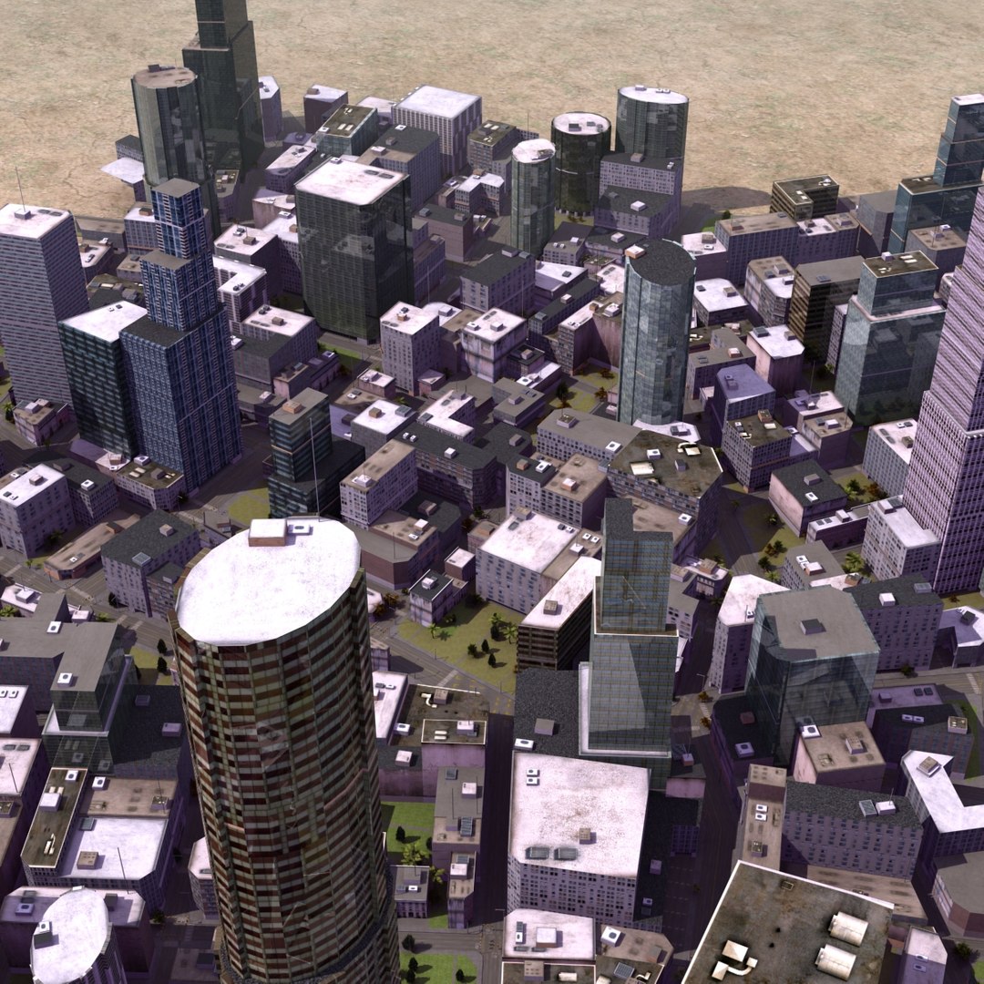 3D Cityscape Buildings Level - TurboSquid 1633656