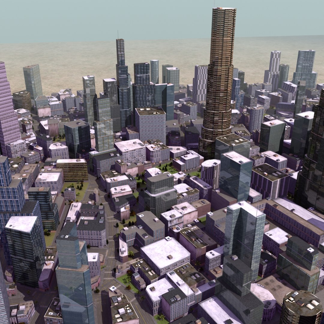 3D Cityscape Buildings Level - TurboSquid 1633656