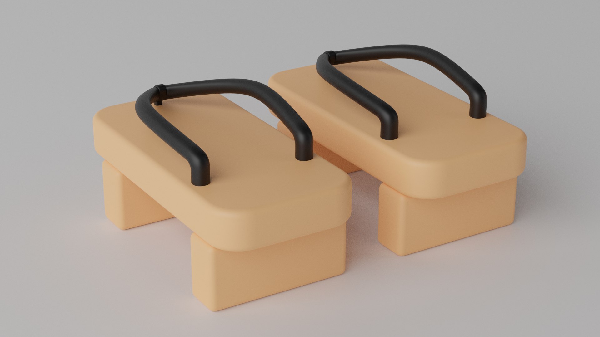 Cartoon Geta Traditional Japanese Clogs 3D - TurboSquid 2076719