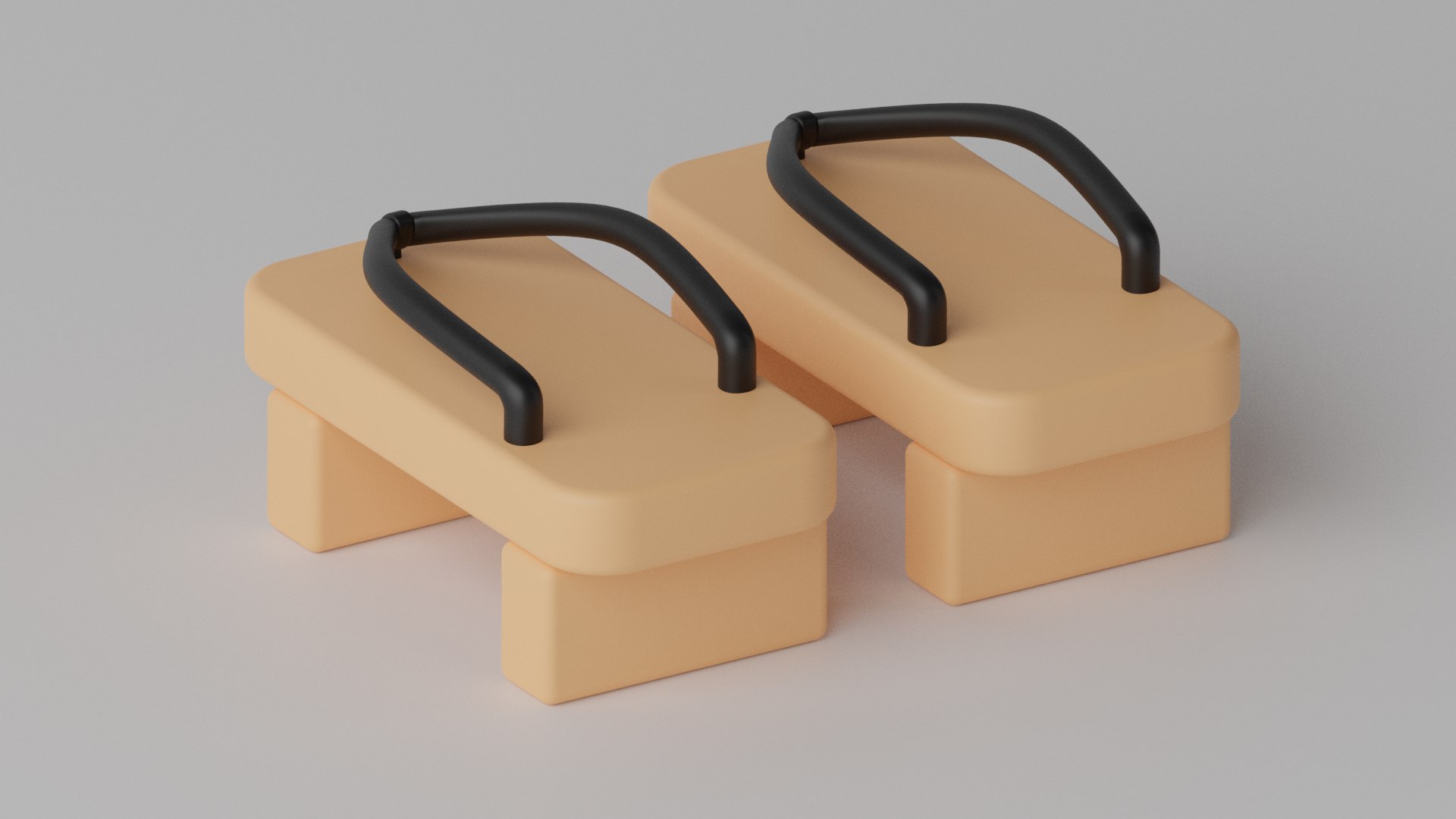 Cartoon Geta Traditional Japanese Clogs 3D - TurboSquid 2076719