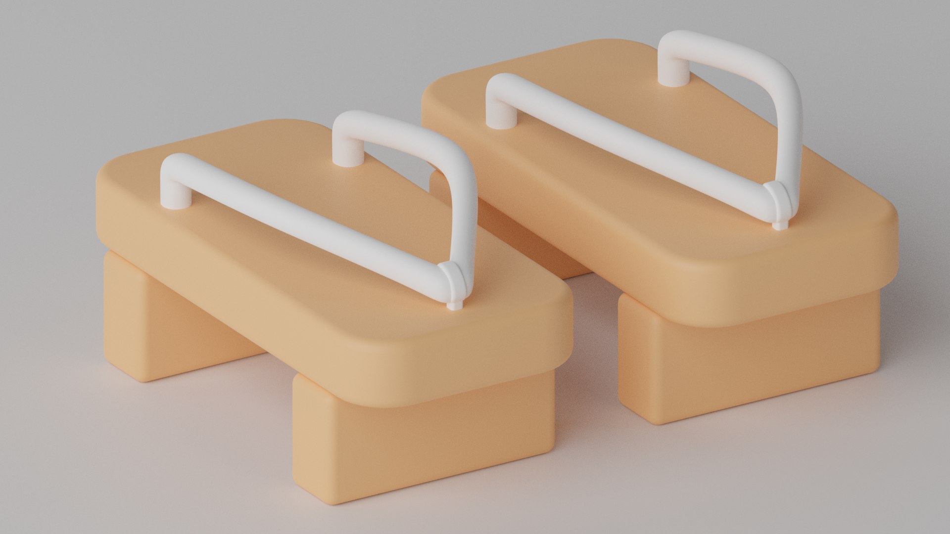 Cartoon Geta Traditional Japanese Clogs 3D - TurboSquid 2076719