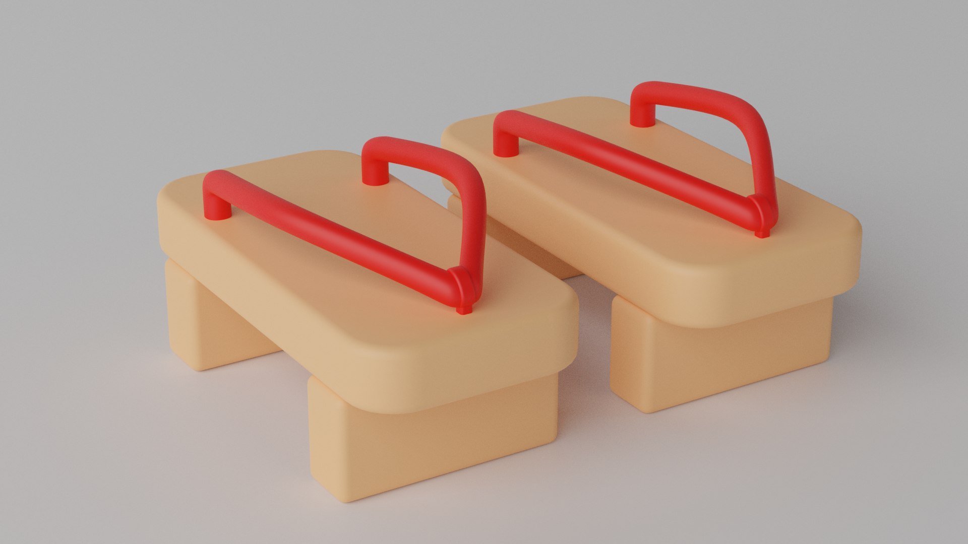 Cartoon Geta Traditional Japanese Clogs 3D - TurboSquid 2076719