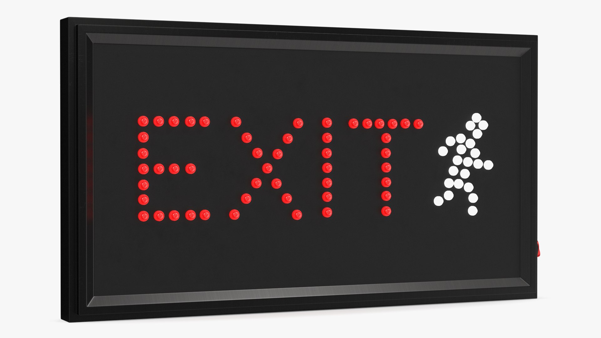 Exit Red LED Light Display ON Model - TurboSquid 2112262