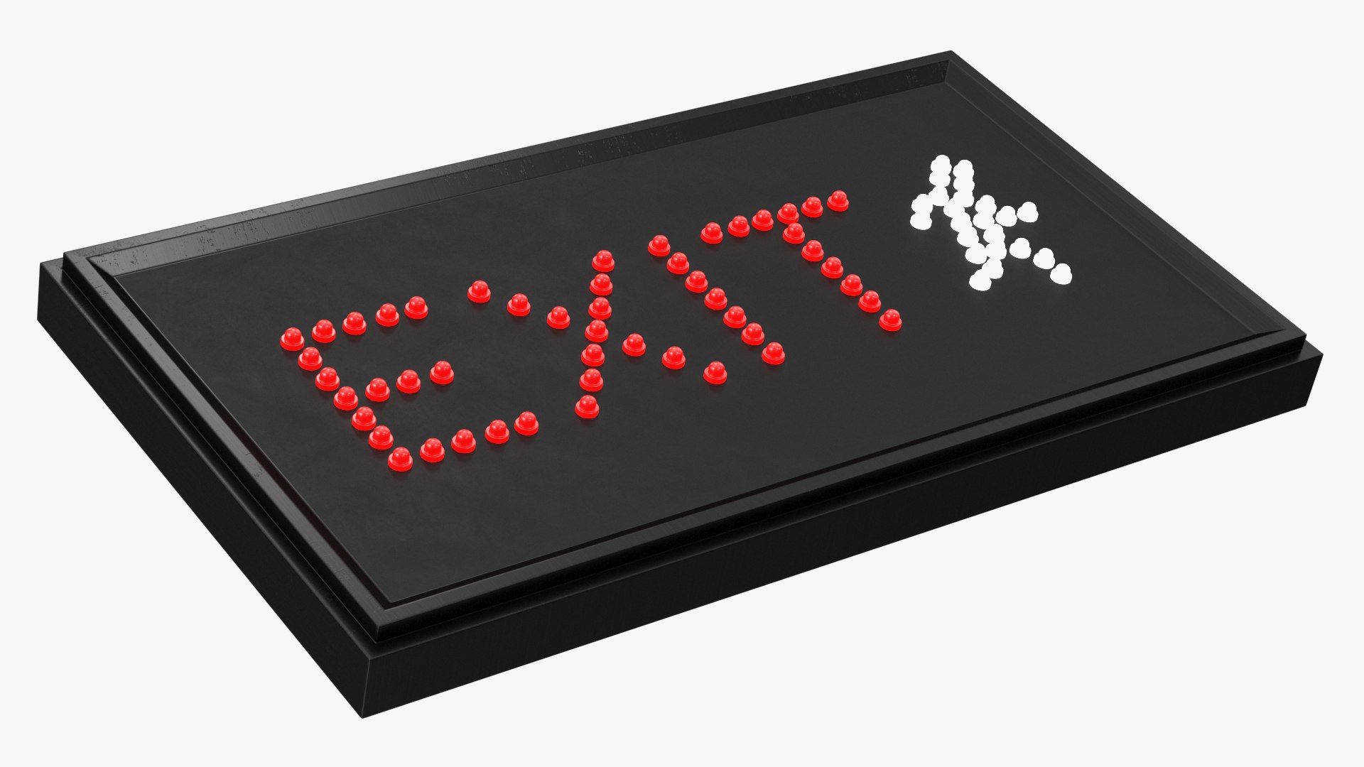 Exit Red LED Light Display ON Model - TurboSquid 2112262