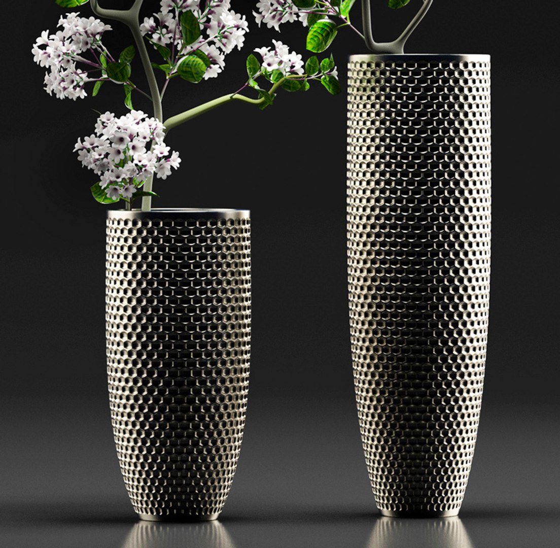 3d Model Flower Vase Set 12