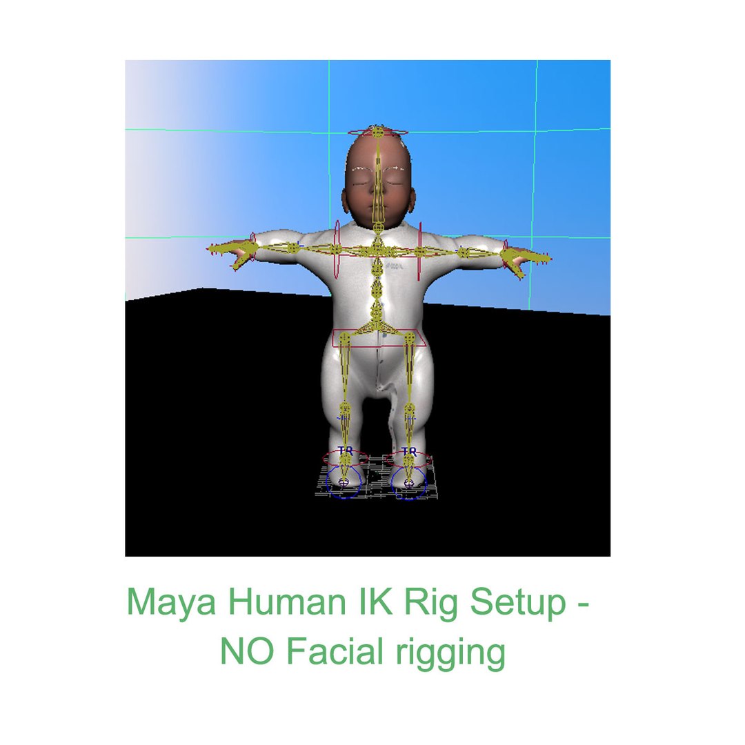 3d Newborn Baby Girl Rigged Model