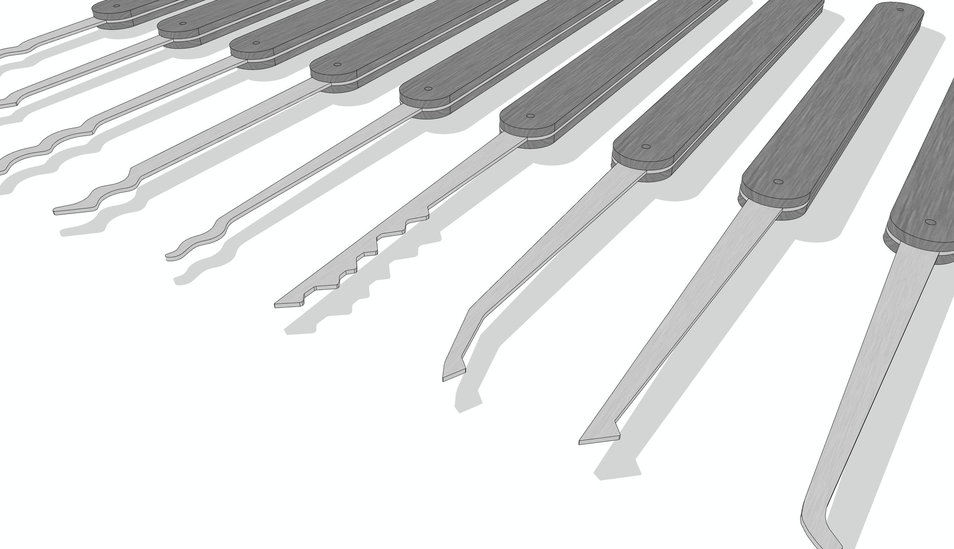 Lock PicksTools 3D Model - TurboSquid 2158995