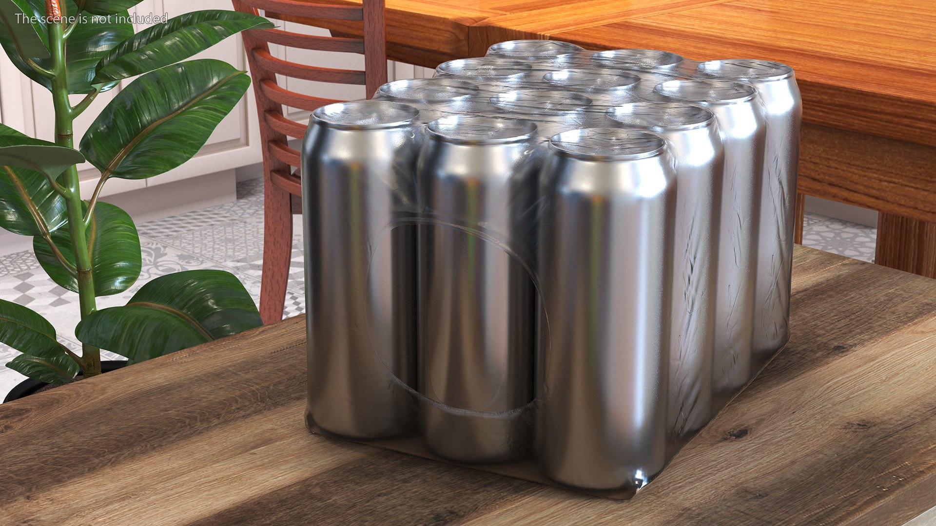 3D Aluminium Can 500ml 12pcs Transparent Pack - TurboSquid 2155429