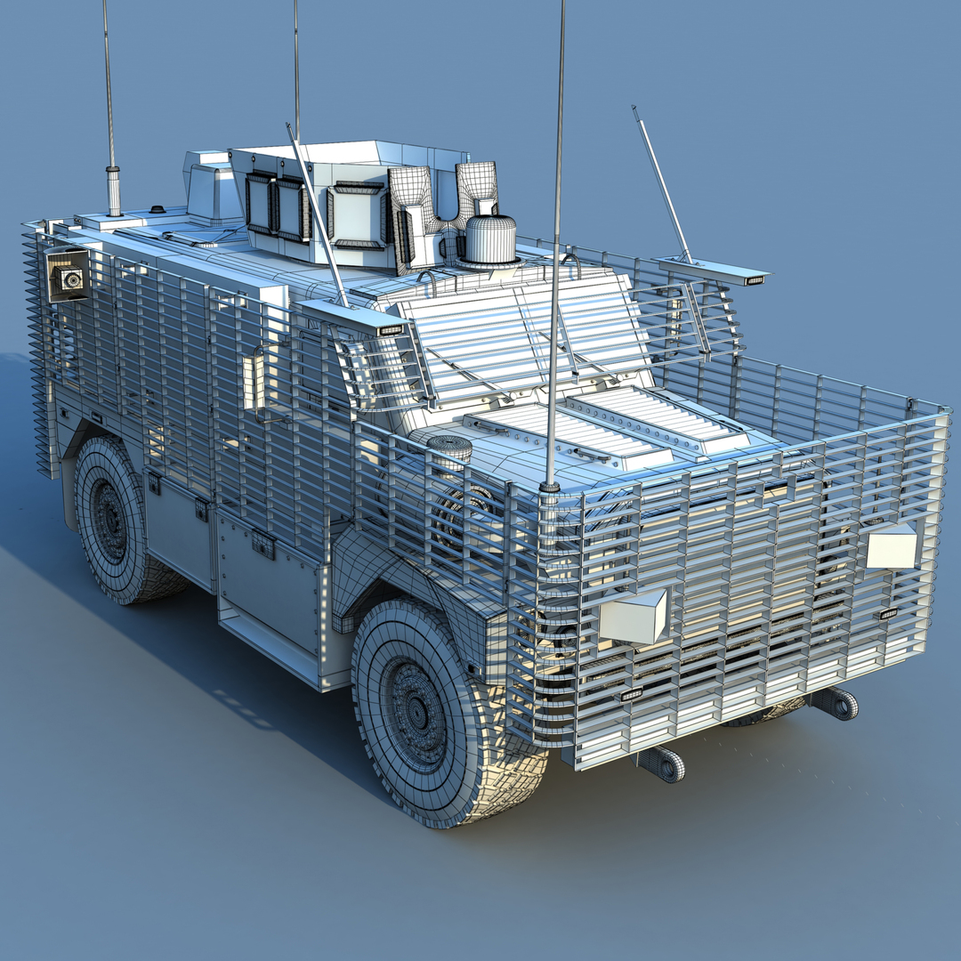 3d model of uk ridgeback resistant vehicle