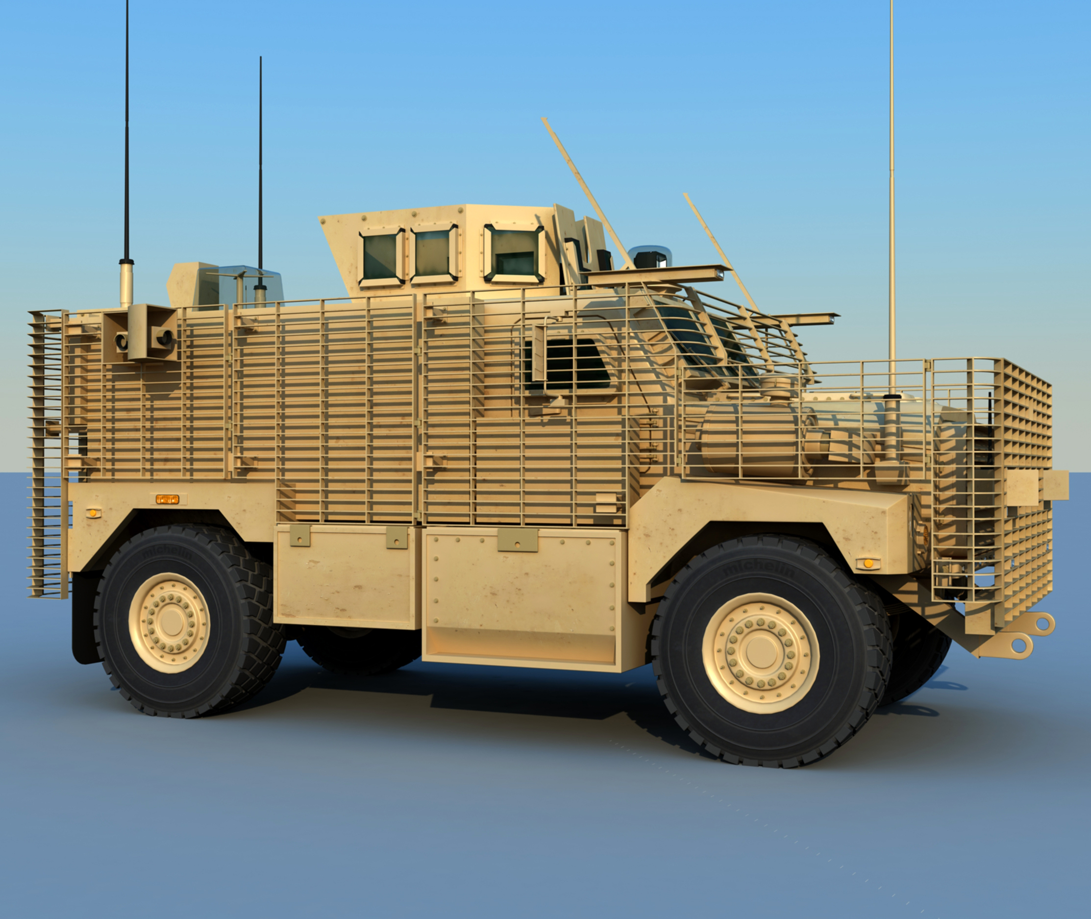 3d model of uk ridgeback resistant vehicle