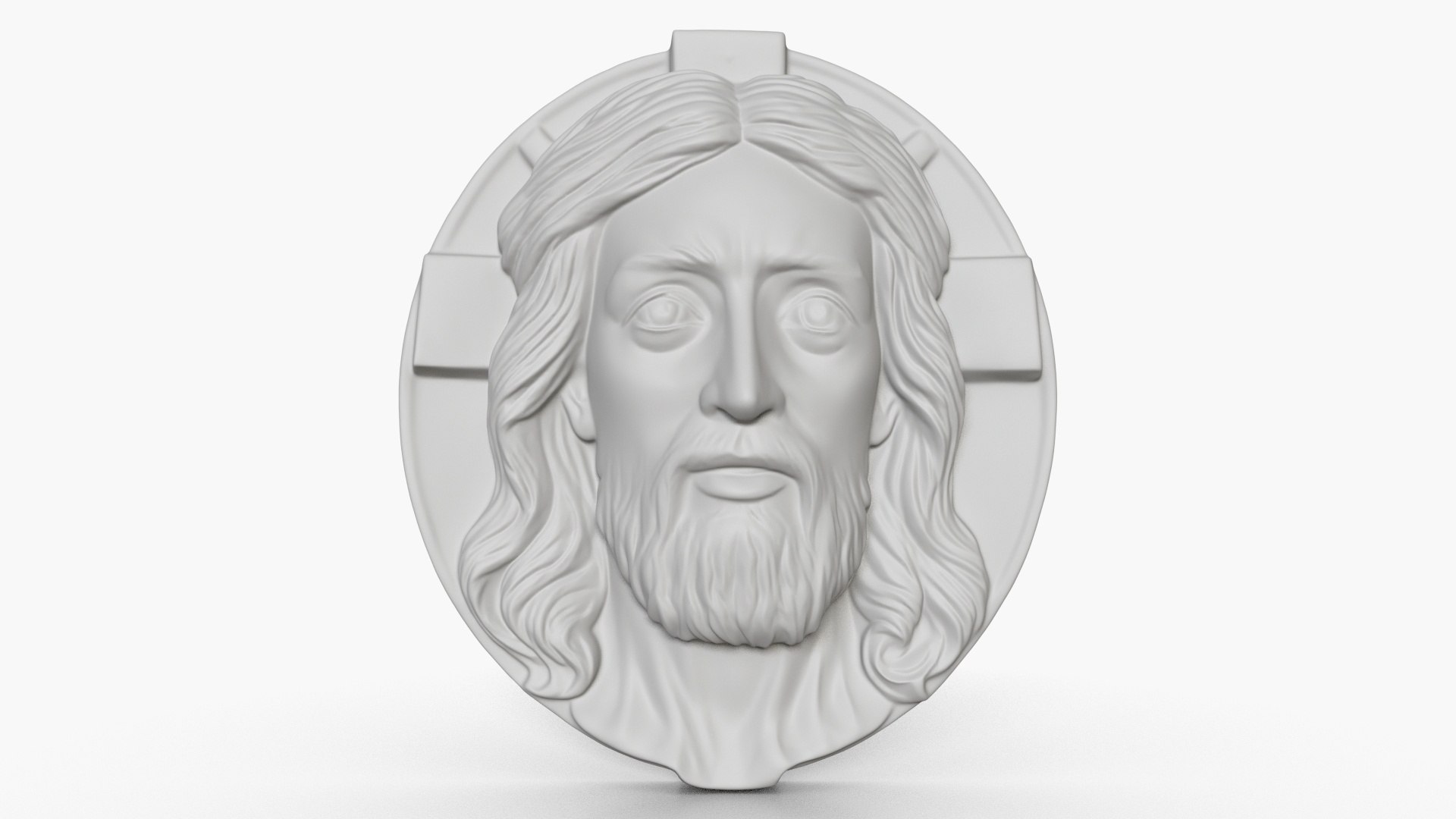 3D Model Jesus Face Relief 2 - TurboSquid 2288118
