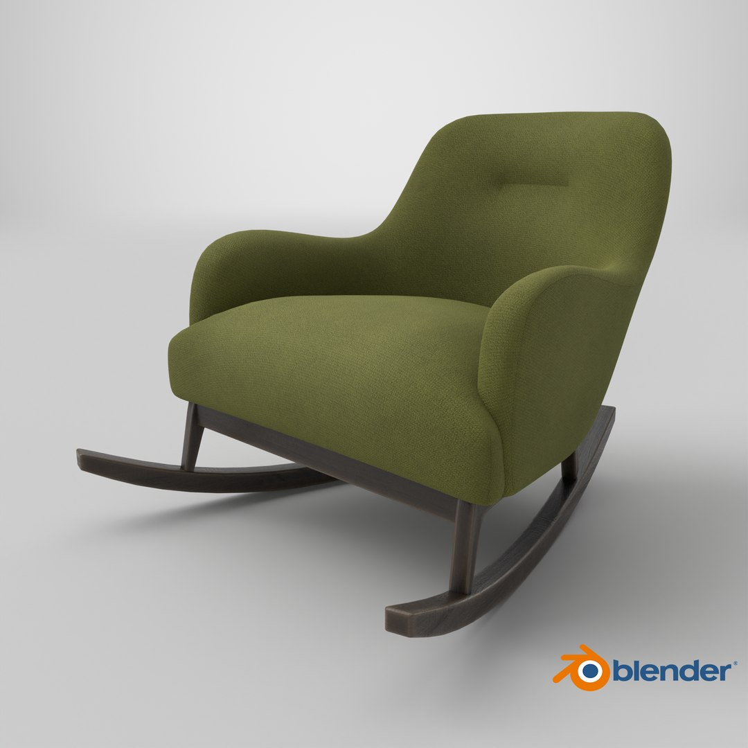 3D Rocking Chair Model - TurboSquid 2203696