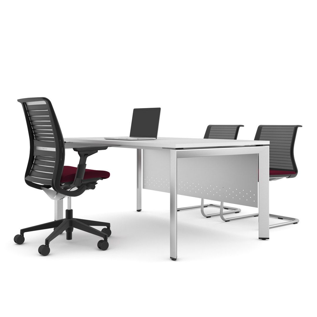 Think Chair With Frame One Workstation Table 3D Model - TurboSquid 2265138