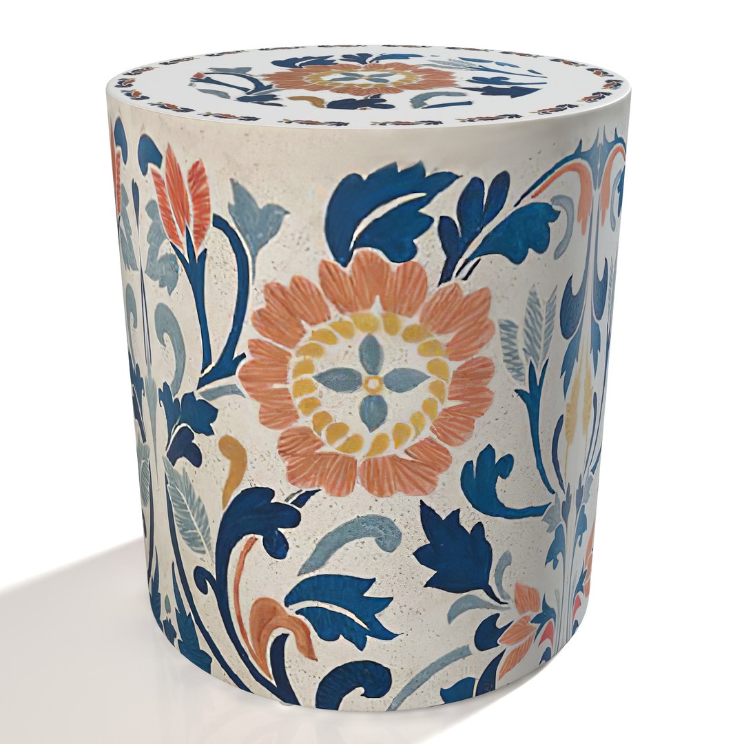 3D Miray Handpainted Side Table - TurboSquid 2236733