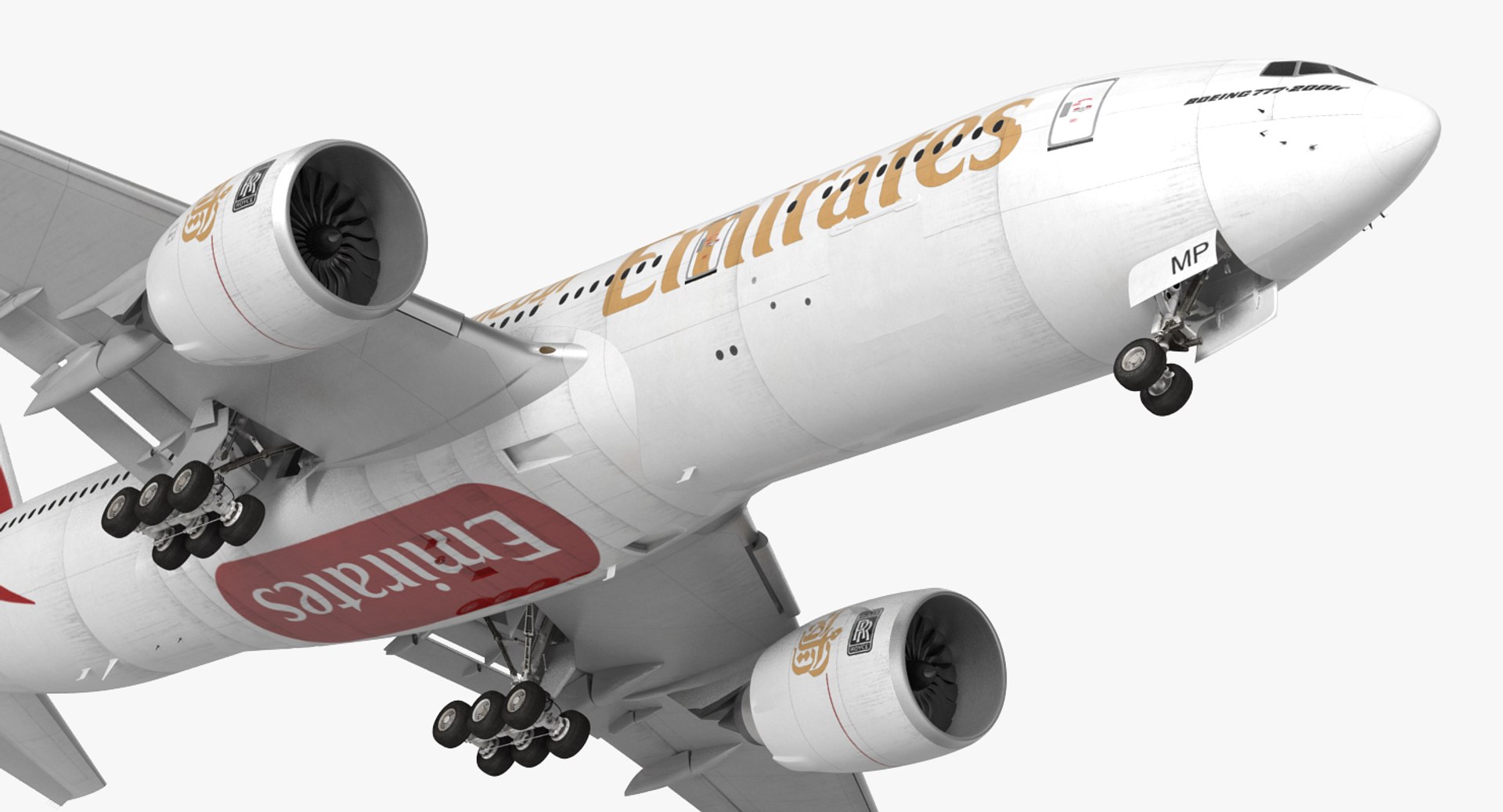 3d model of boeing 777 200lr emirates