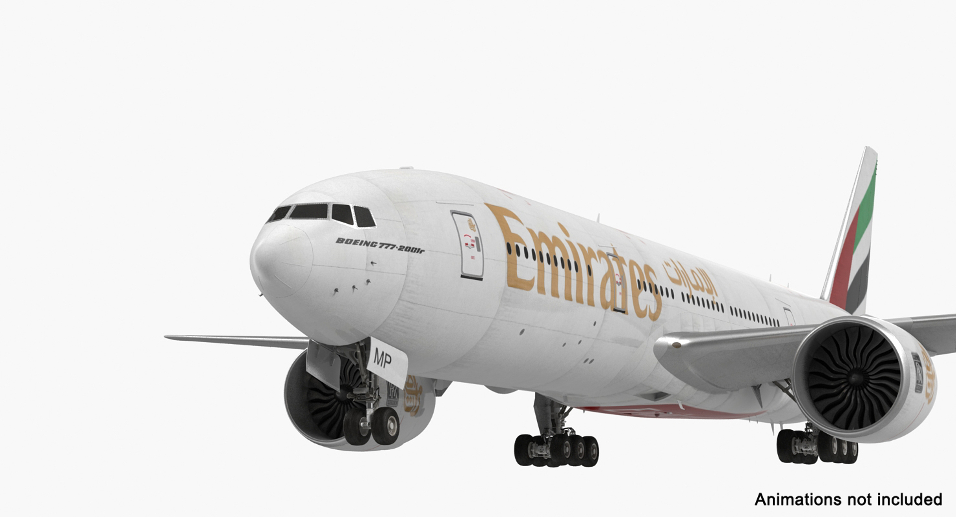3d Model Of Boeing 777 200lr Emirates