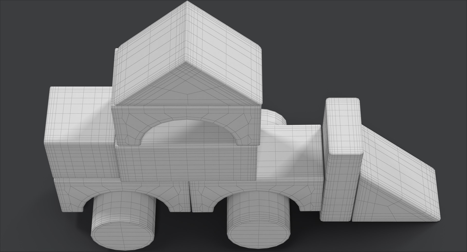 Bulldozer Wooden Building Blocks 3D - TurboSquid 1456139