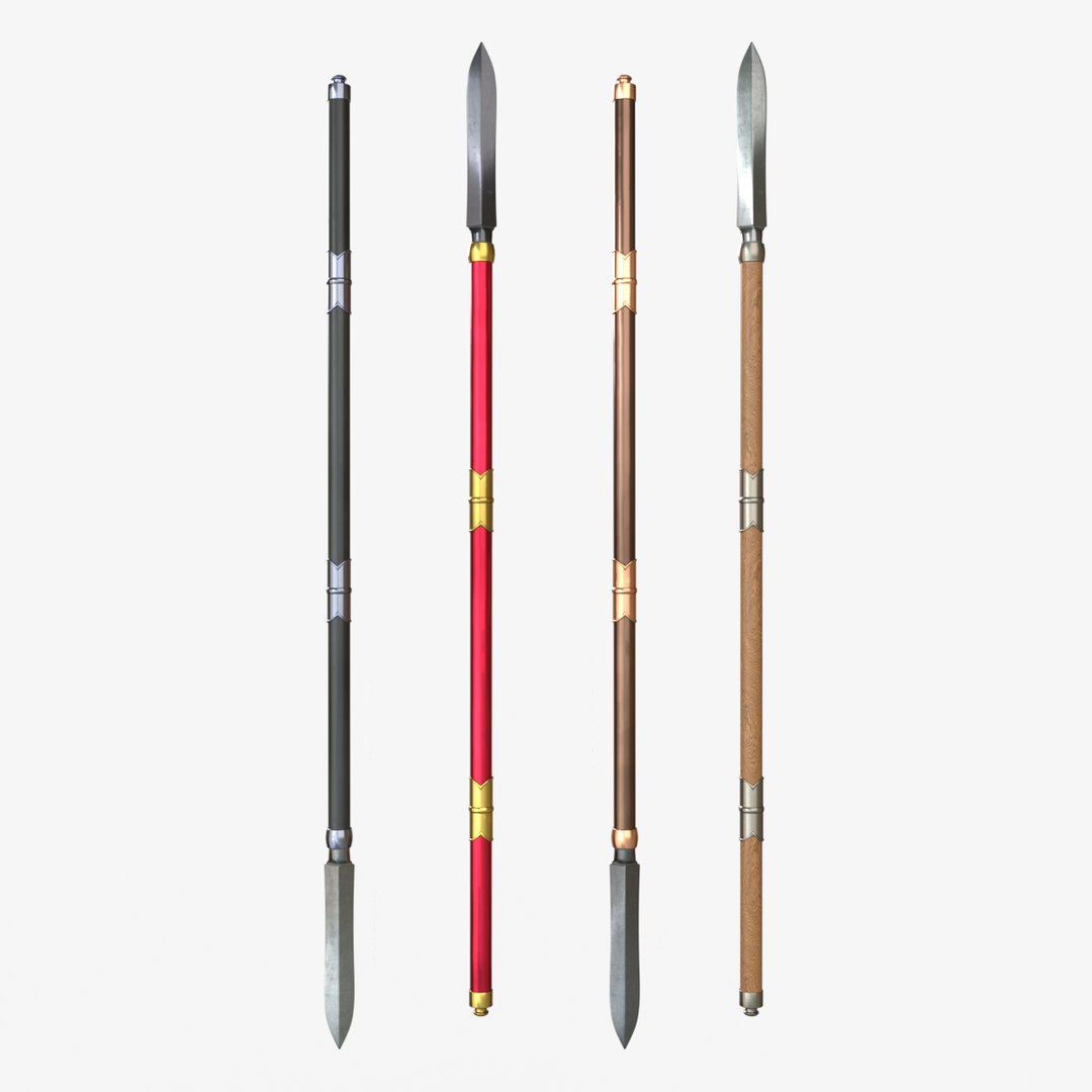 3D Japanese Spear SU Yari 4 Colors - TurboSquid 2406068