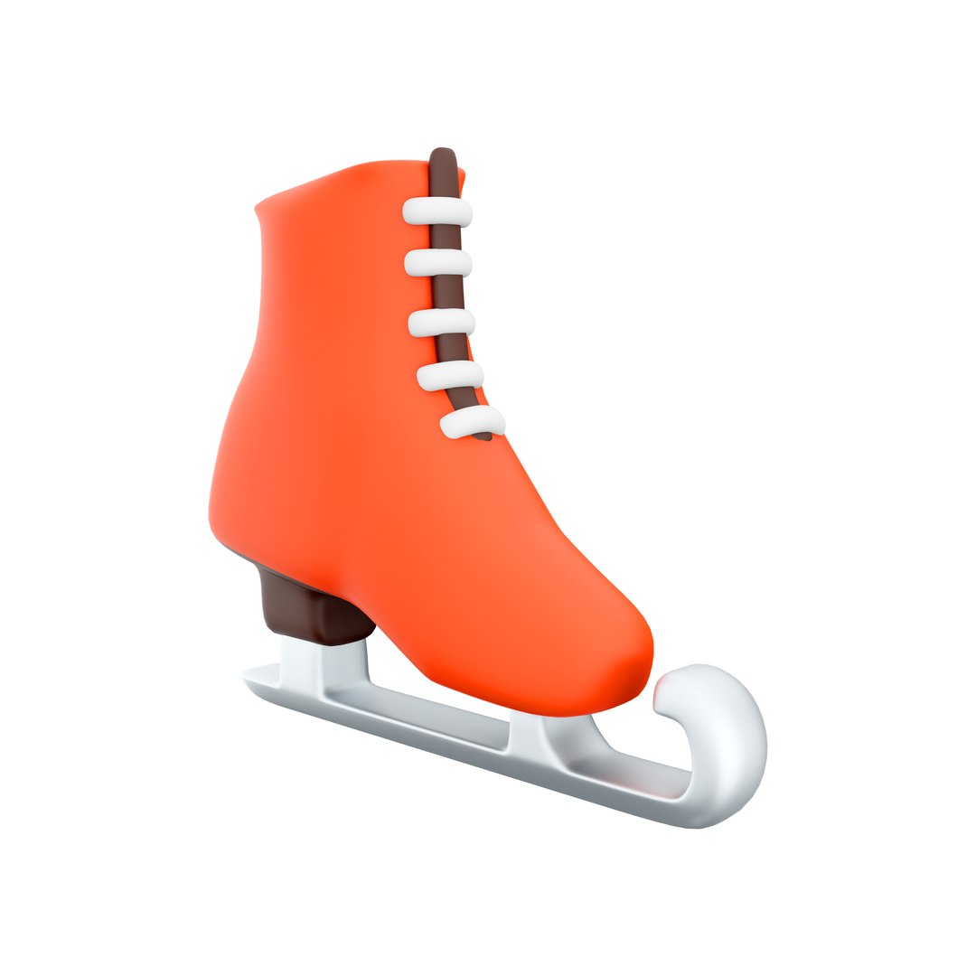 3d Red Ice Skates Icon 3D Model - TurboSquid 2049383