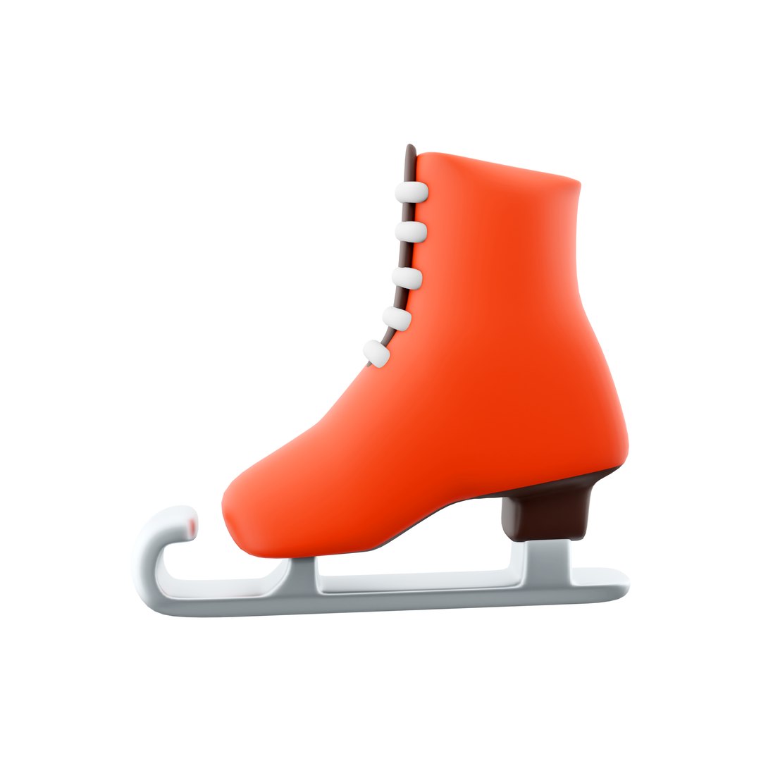 3d Red Ice Skates Icon 3D Model - TurboSquid 2049383