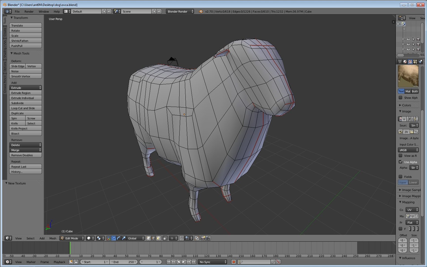 3d Sheep Games Model