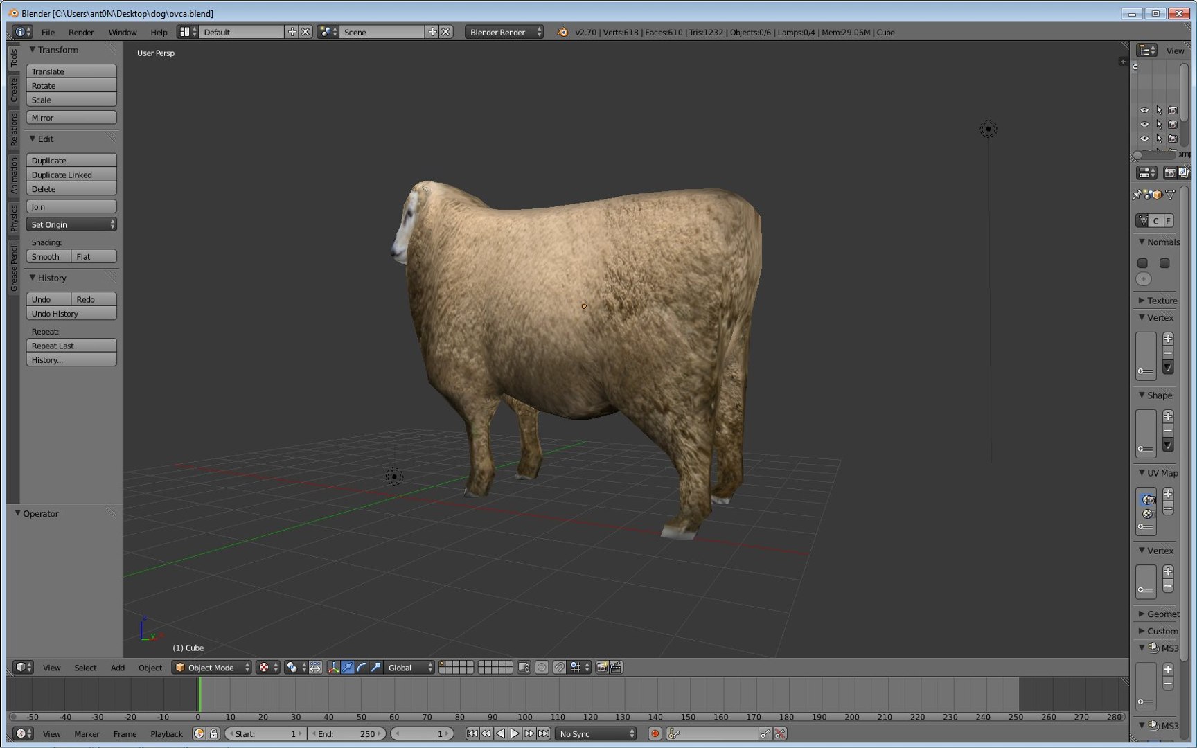 3d Sheep Games Model