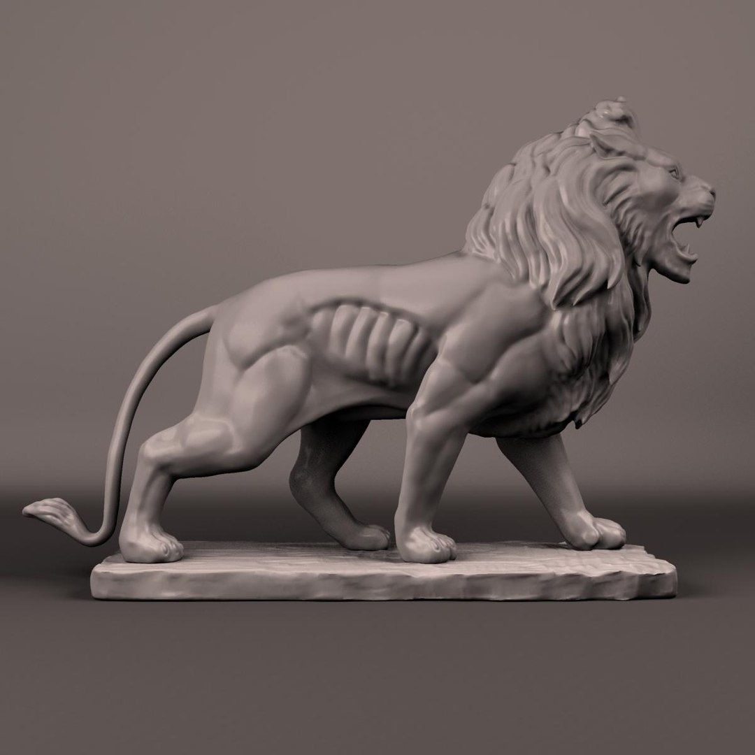Maya Sculpture Lion Stone