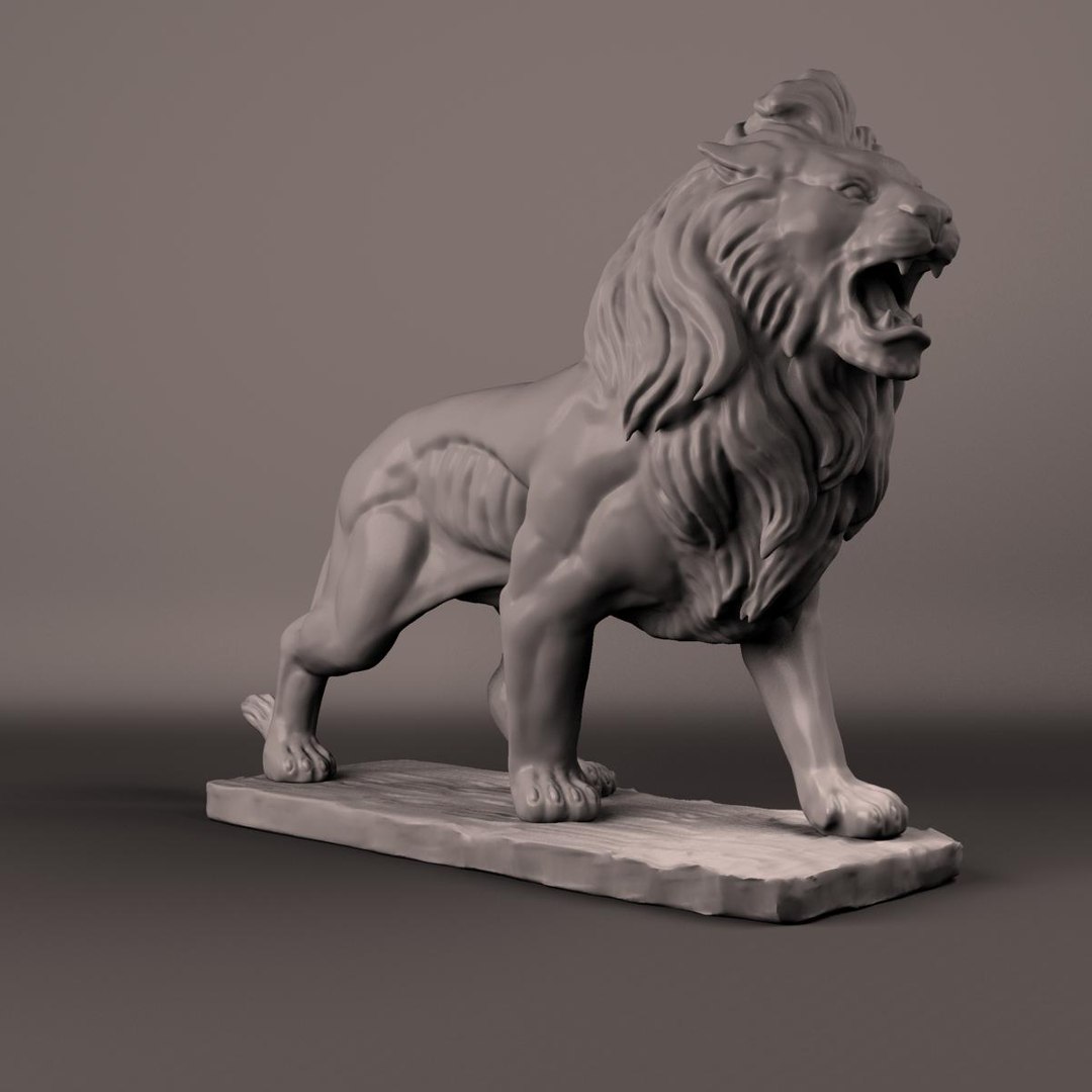 Maya Sculpture Lion Stone