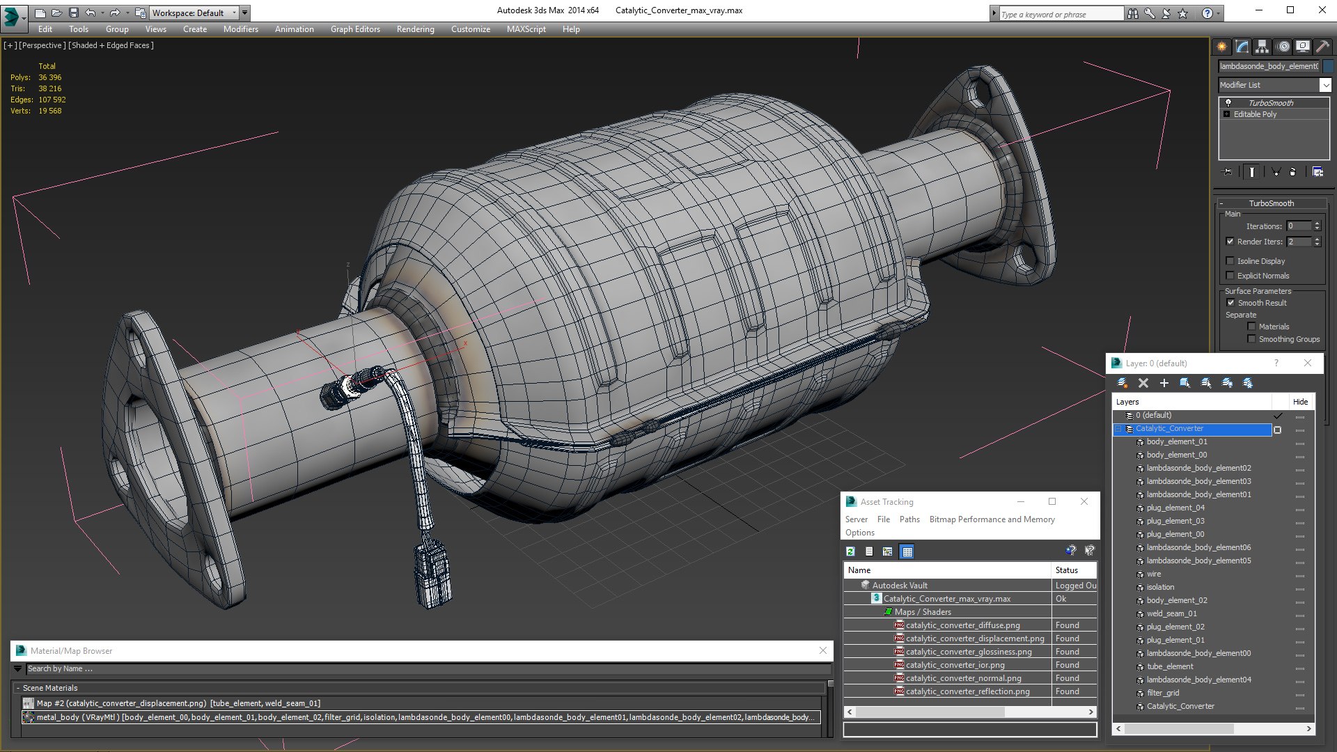 Catalytic converter 3D - TurboSquid 1546060