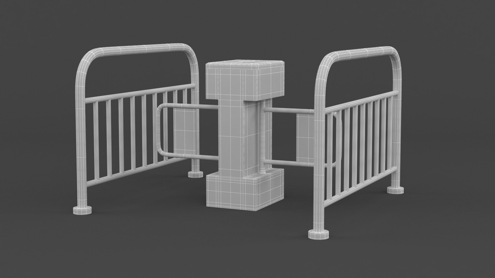 Turnstile Gate 3D Model - TurboSquid 2255795
