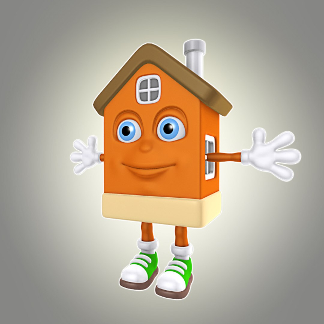 Cartoon House Obj