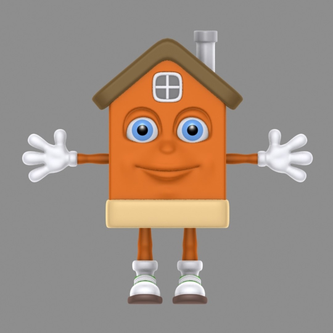 Cartoon House Obj
