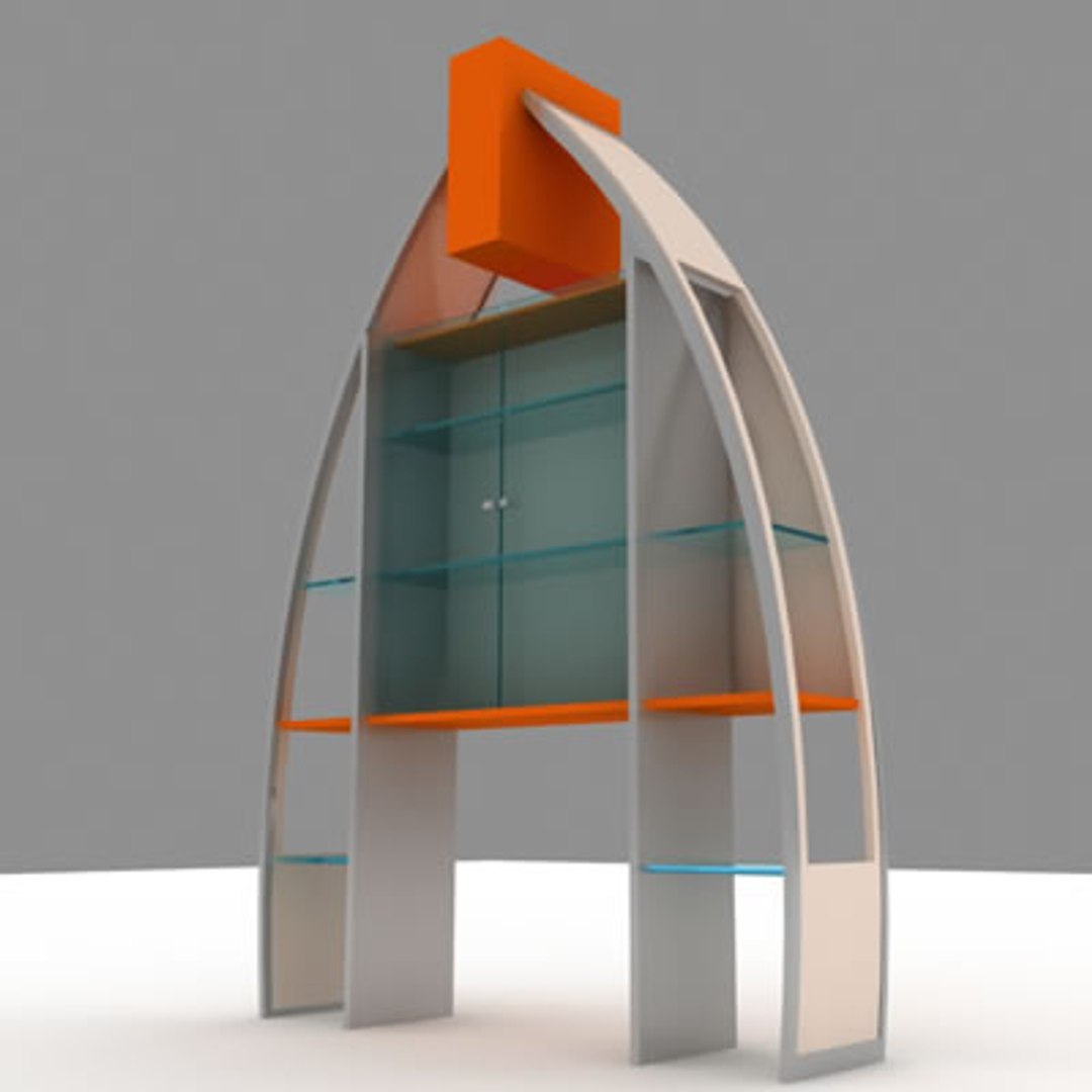 Display Rack Cabinet 3d Max