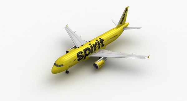 3d airbus a320 spirit airlines model