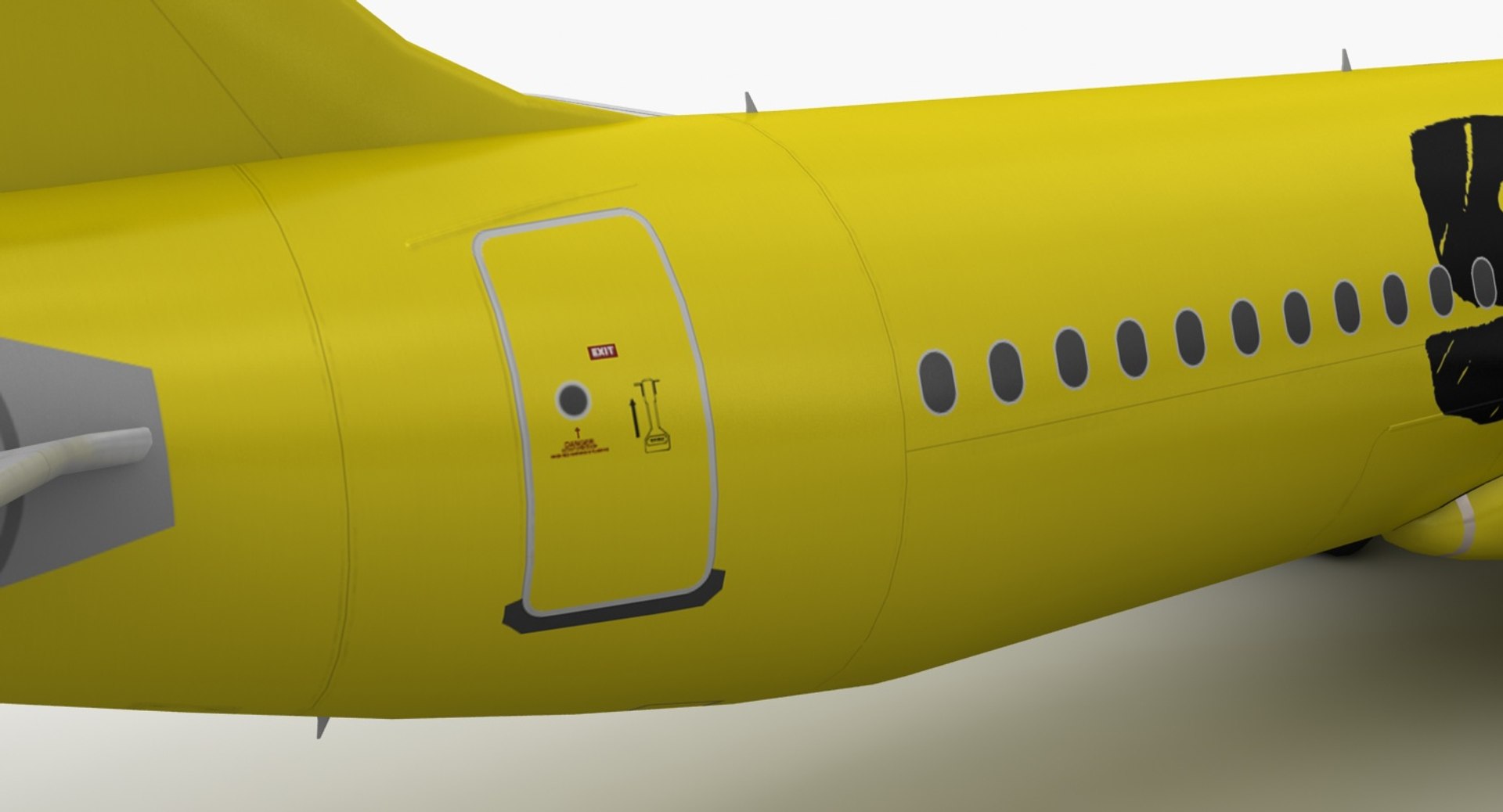 3d airbus a320 spirit airlines model