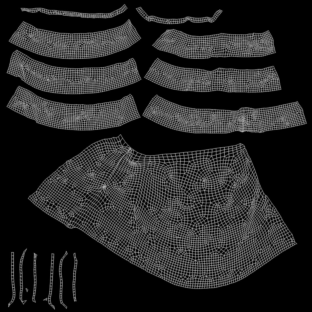 3D Bustle Skirt Model - TurboSquid 2075414