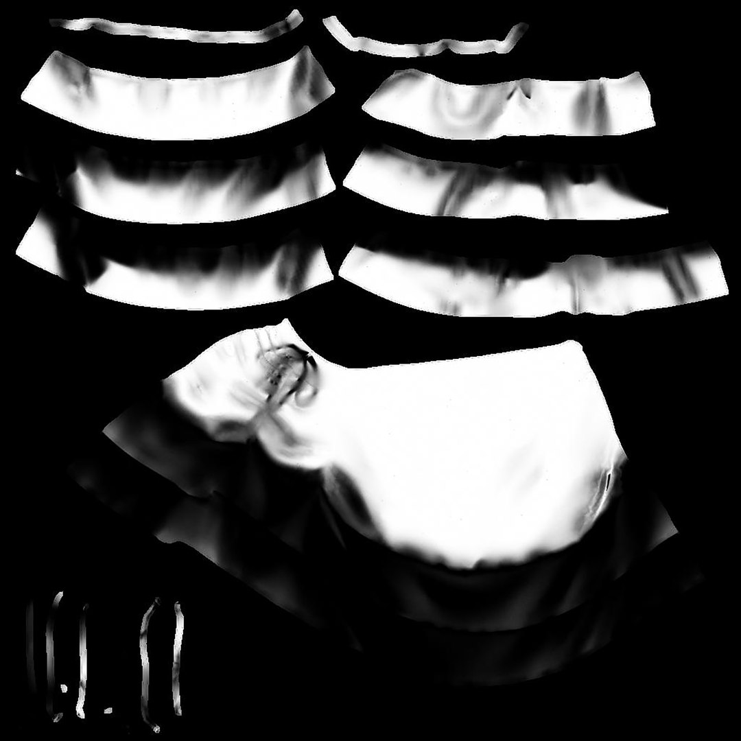 3D Bustle Skirt Model - TurboSquid 2075414