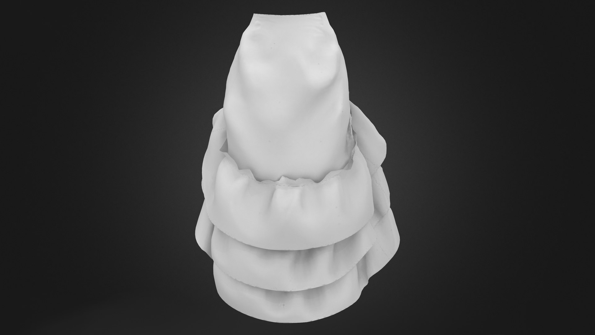 3D Bustle Skirt Model - TurboSquid 2075414