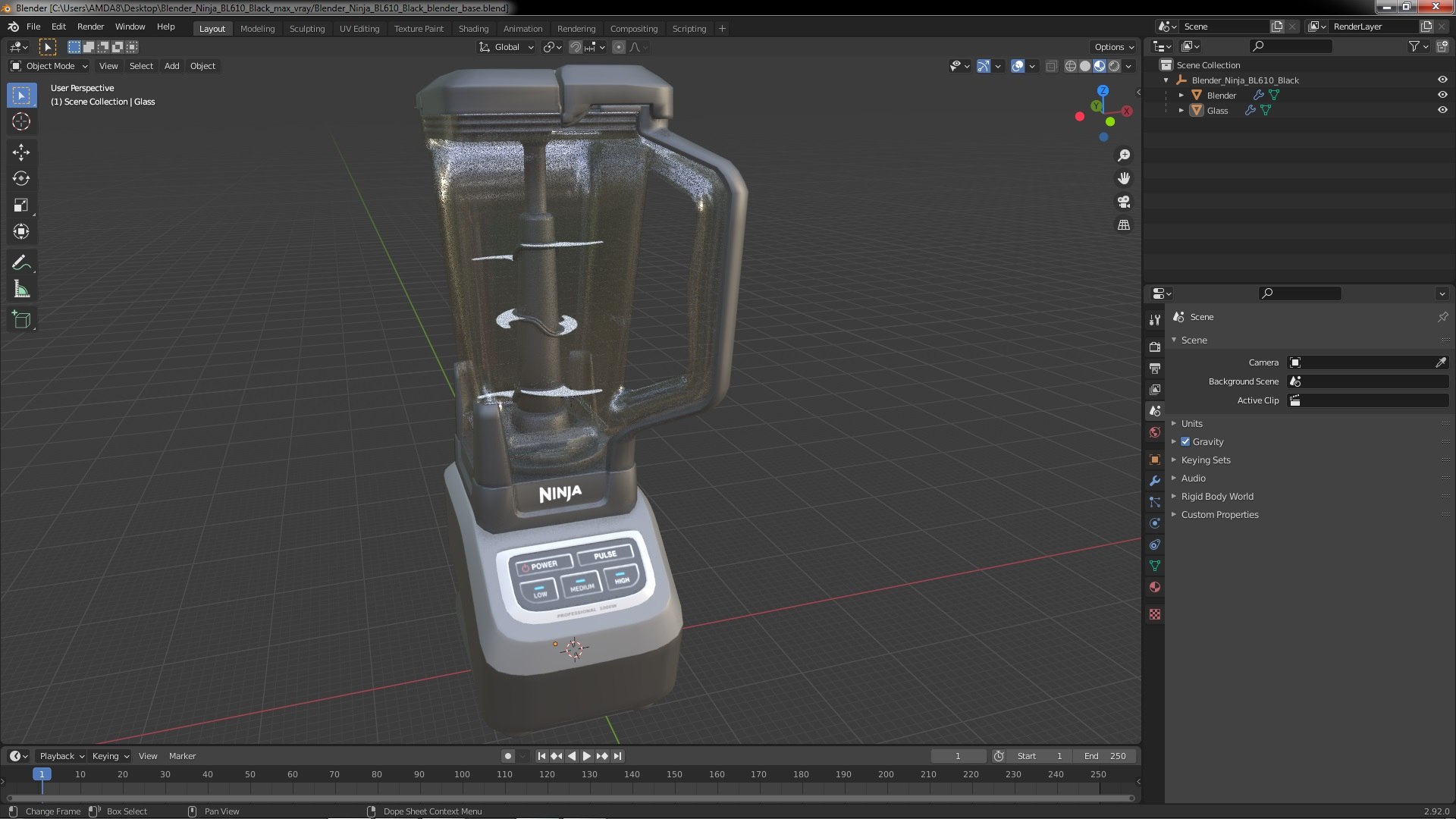 3D Blender Ninja BL610 Black model - TurboSquid 2146911