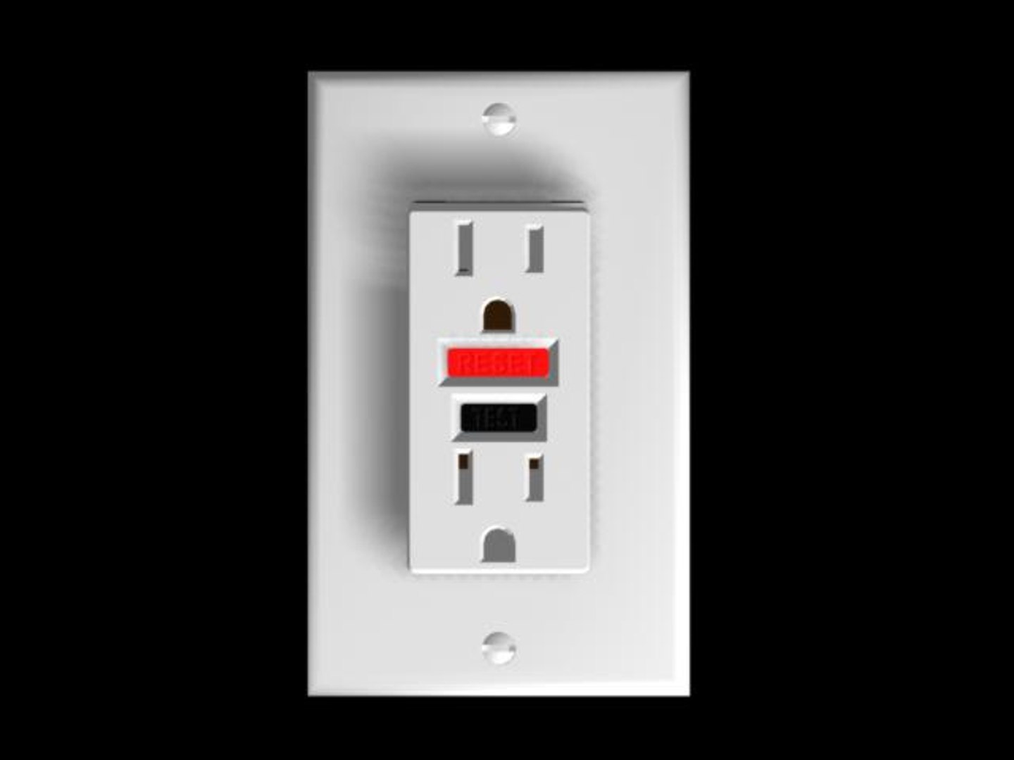 ground gfci electrical 3d model