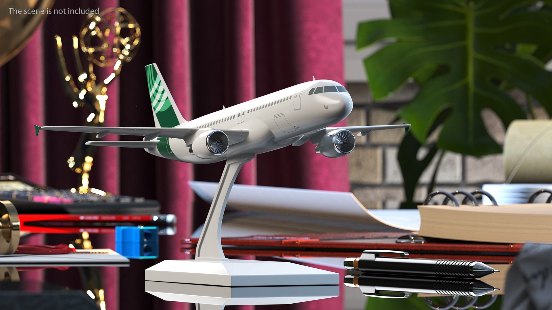 3D Low Wing Jet Airliner Scale Model With Stand Model - TurboSquid 1771819